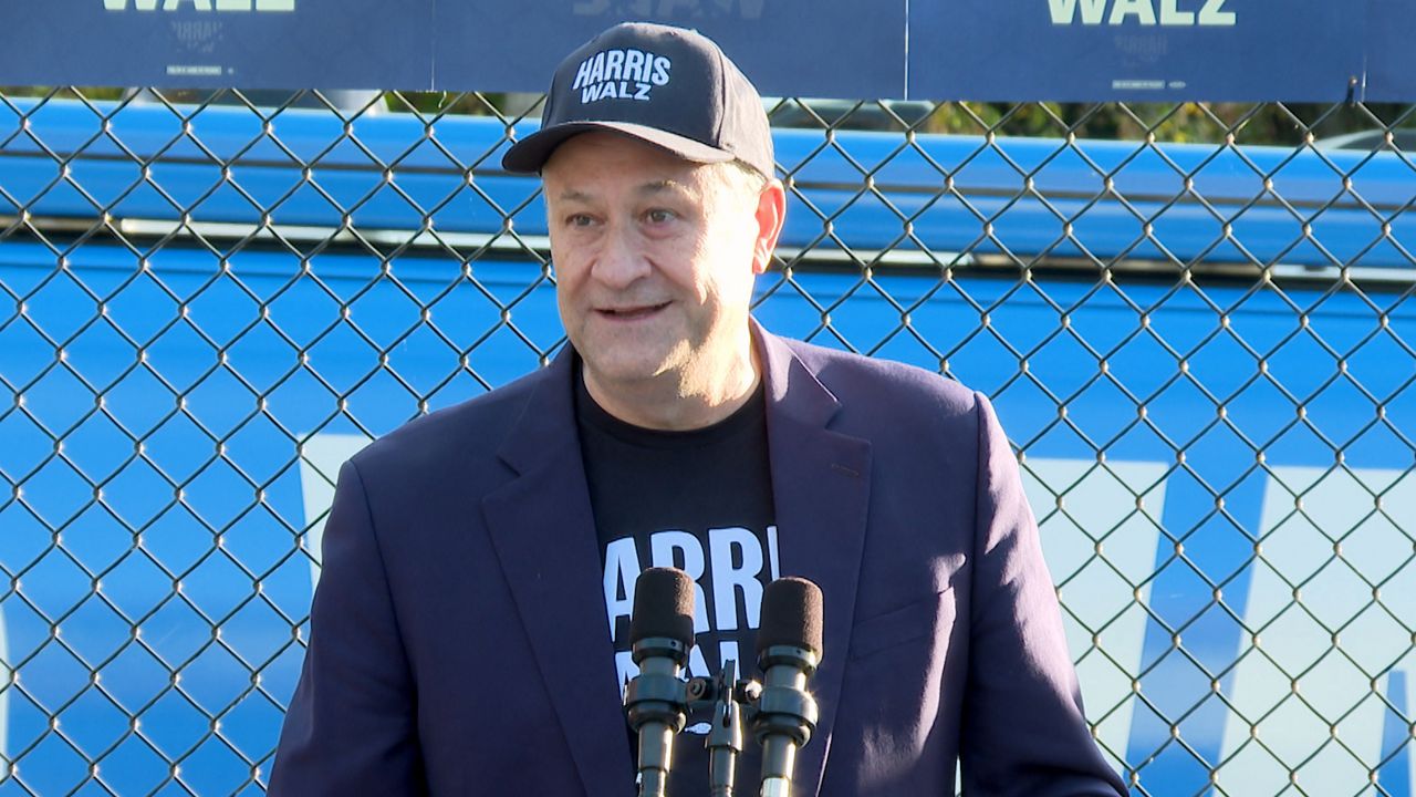 Emhoff rallies at ‘Dunk for Democracy’ block party