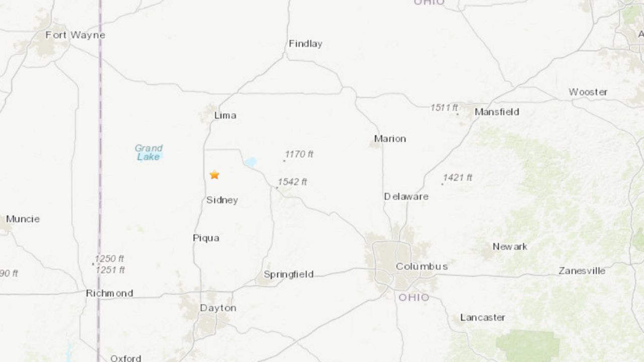 3.0 earthquake identified outside of Jackson Center, Ohio