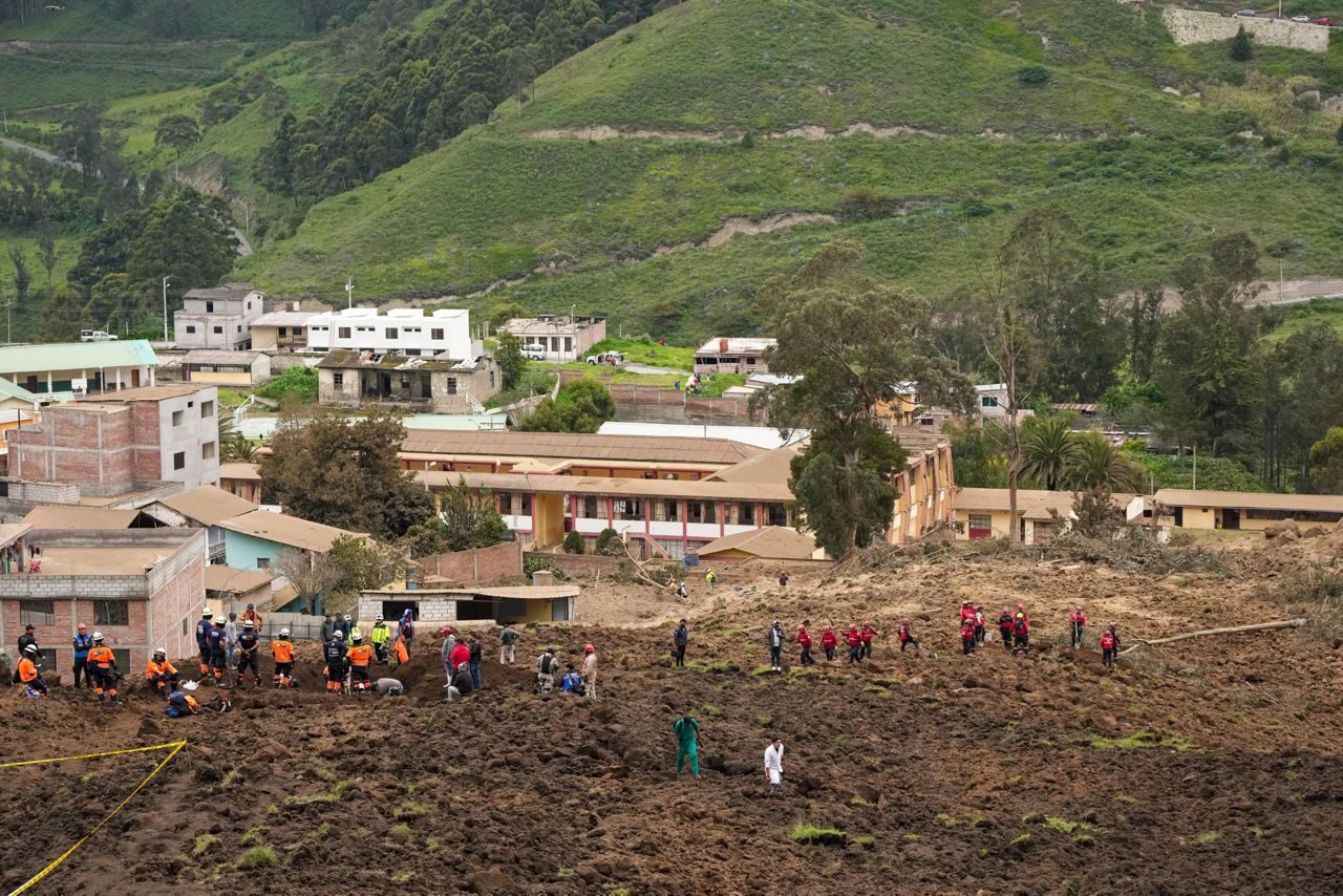 At least 16 killed, dozens missing, in Ecuador landslide