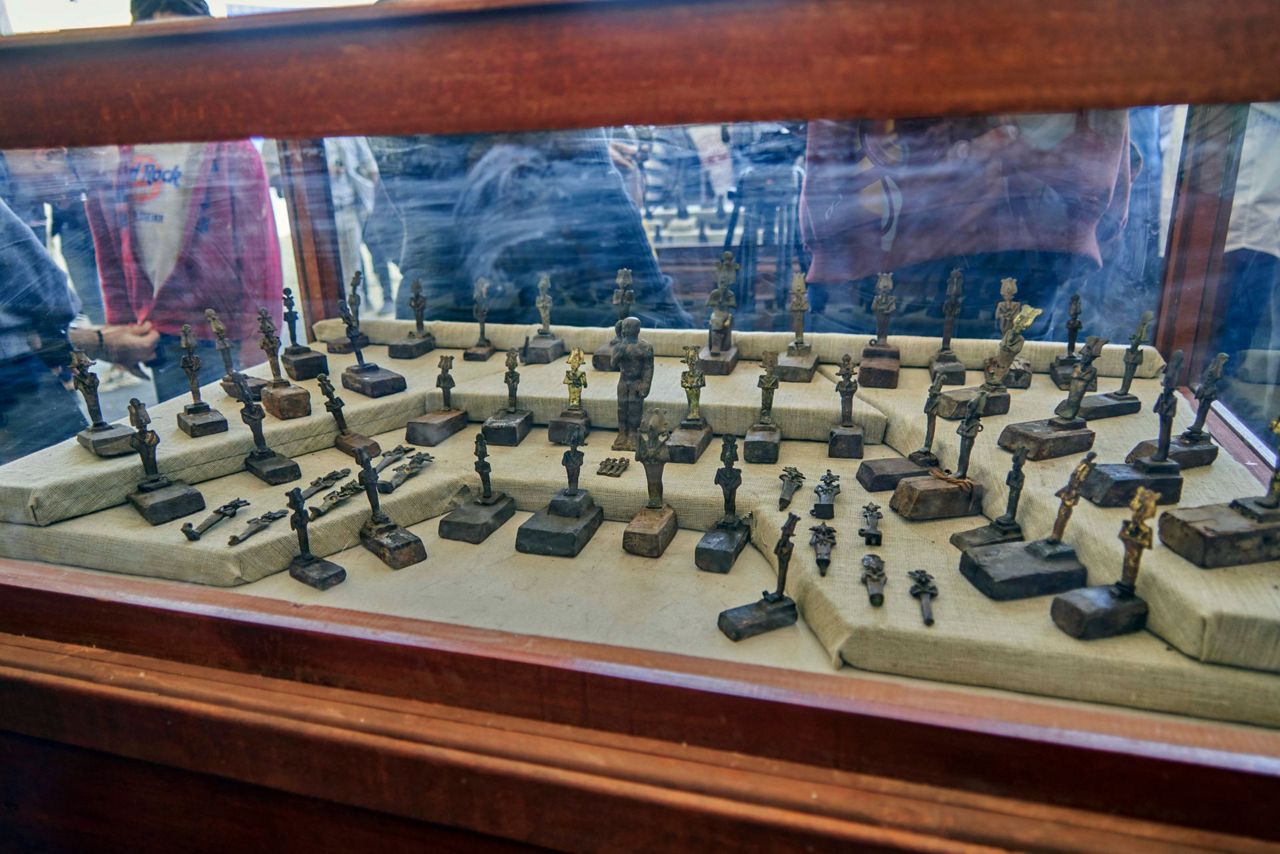 Egypt unveils animal mummies of lion cubs, crocodiles, birds