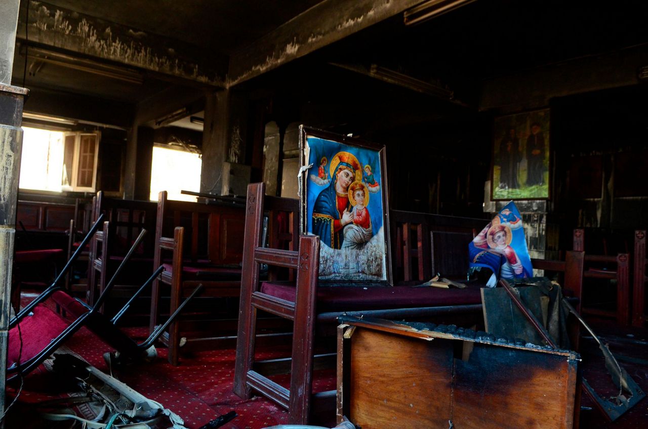 Officials: Fire at Coptic church in Cairo kills 1, hurts 55