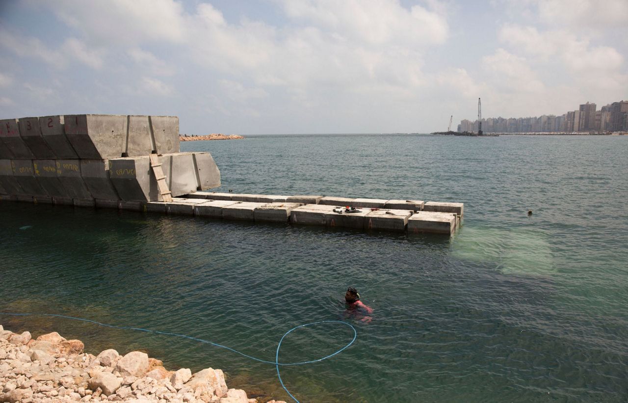 Rising seas threaten Egypt's fabled port city of Alexandria