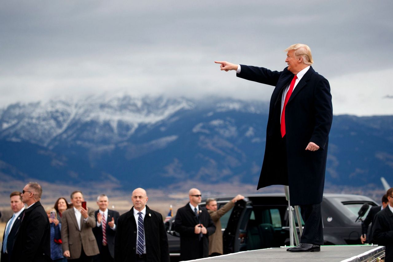 The Latest: Trump, at Montana rally, cites booming economy
