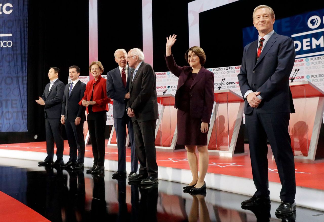 Just 7 Democrats on stage for latest presidential debate