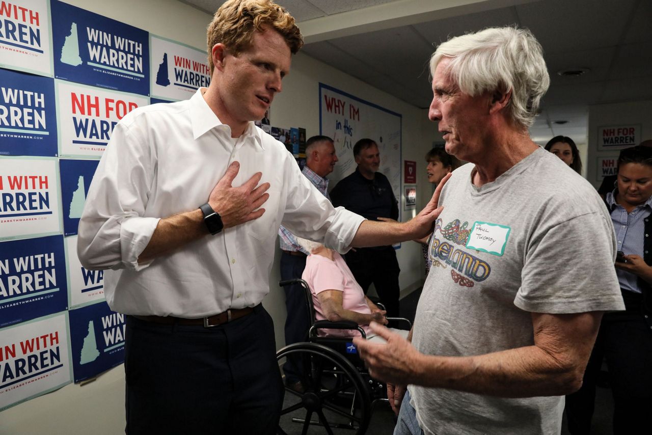 Kennedy stumps for Warren as he weighs challenging her ally