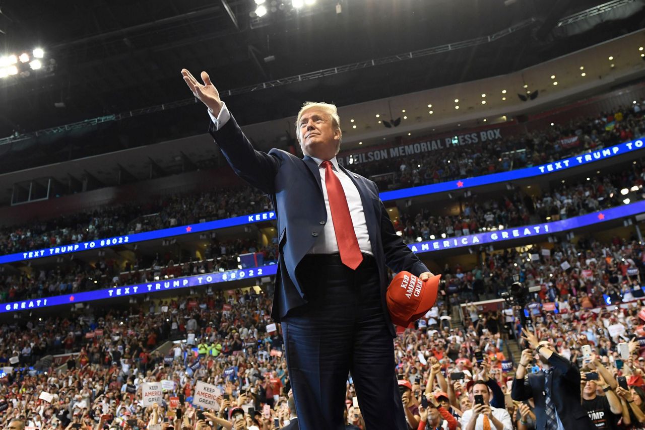 The Latest: New chant at Trump rally: ‘Conan, Conan’