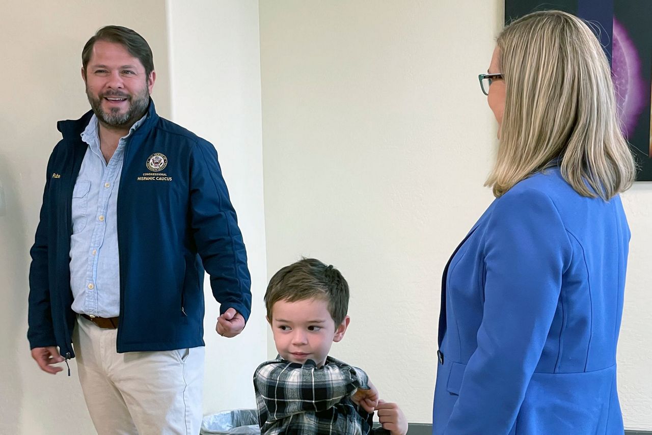 Ruben Gallego is endorsed by Phoenix Mayor Kate Gallego, his ex-wife ...
