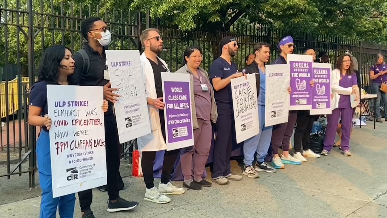Elmhurst Hospital doctors begin day one of five-day strike