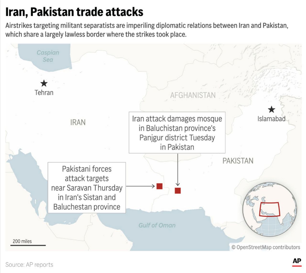 Iran's foreign minister will visit Pakistan next week after tit-for-tat ...