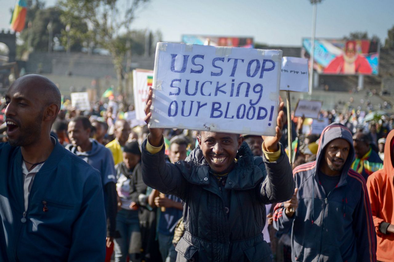 Ethiopians protest against outsiders amid Tigray conflict