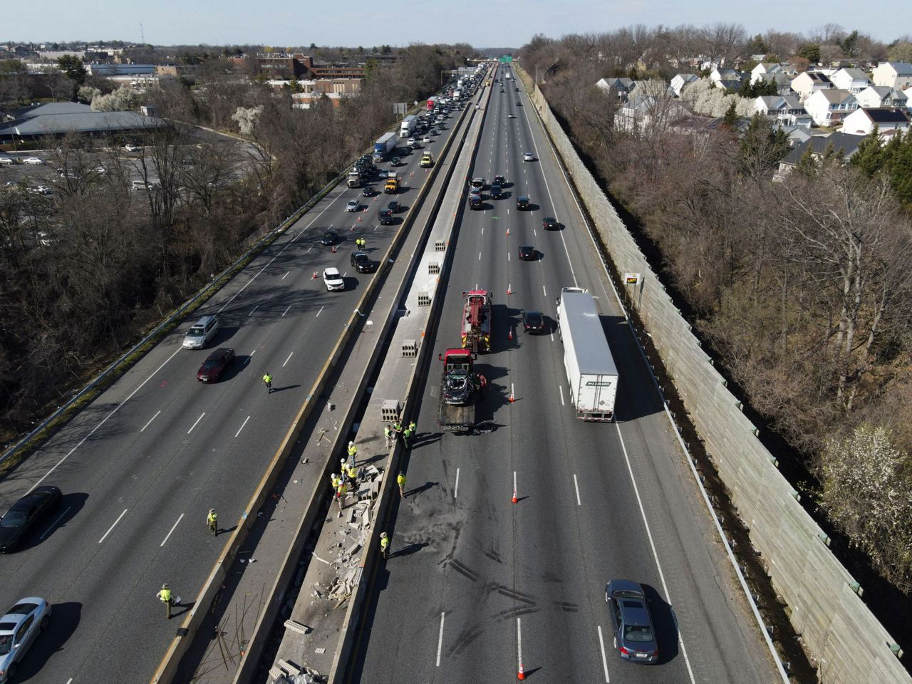 Police: 6 dead after work-zone crash on Baltimore Beltway