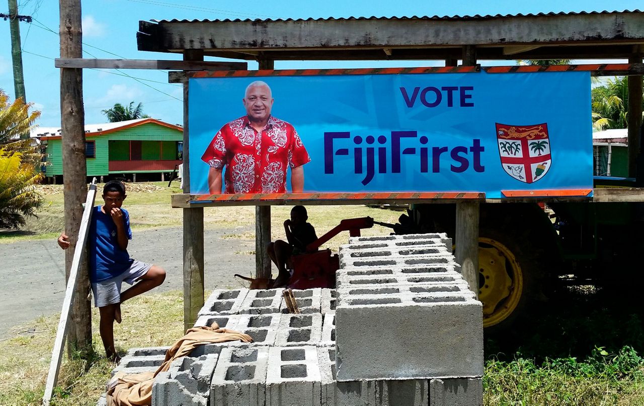 Rain closes some polling venues as Fiji elects new leader
