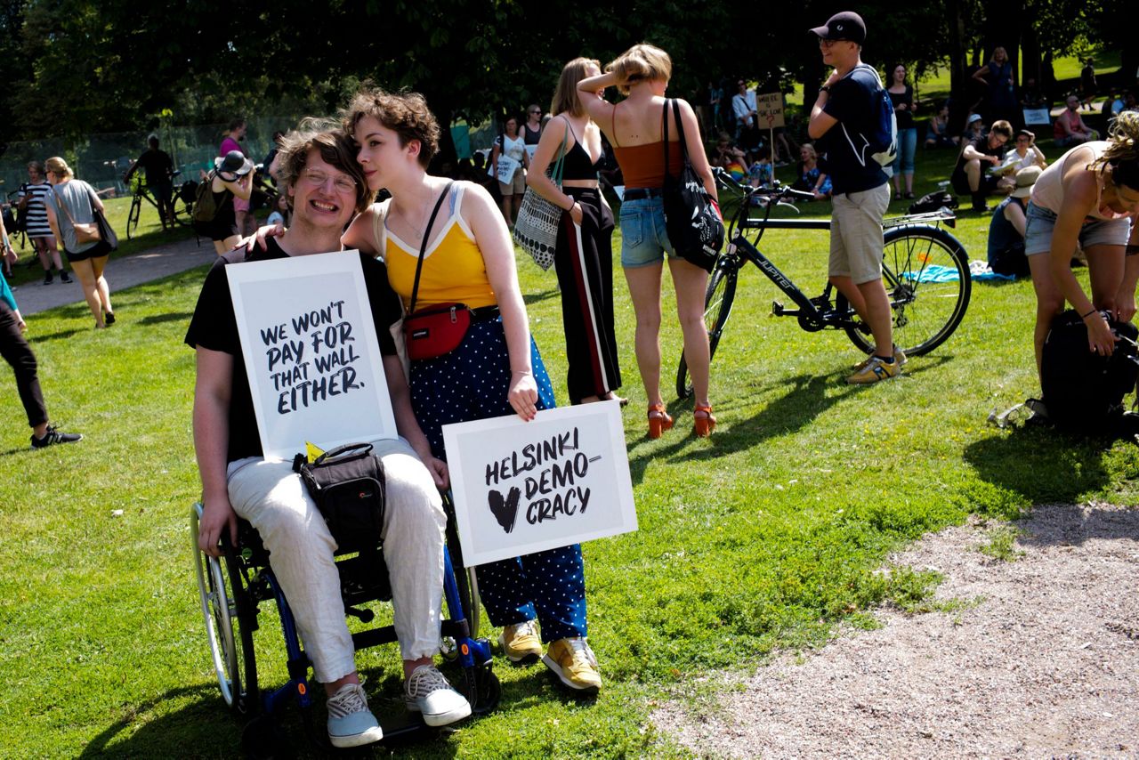 Helsinki protest focuses on rights before Trump-Putin summit