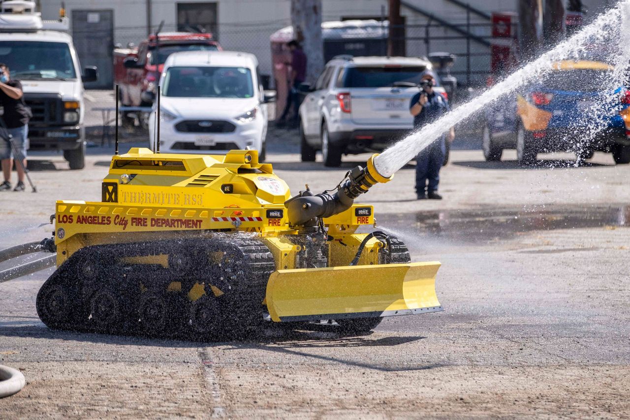 LA's newest firefighter, a robot, can go where humans can't