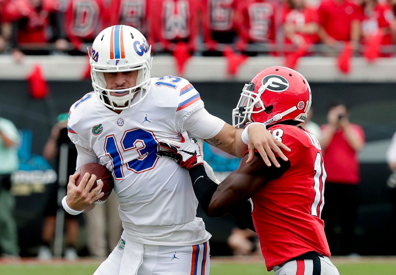 Fromm throws 3 TDs, No. 7 Georgia beats No. 9 Florida 36-17