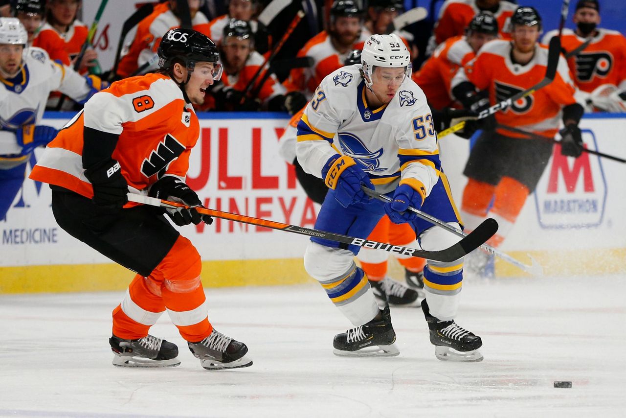 Elliott stops 23 shots in Flyers' 3-0 win over Sabres