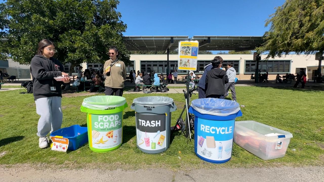 Burbank students sort Organic Waste to cut Methane emissions