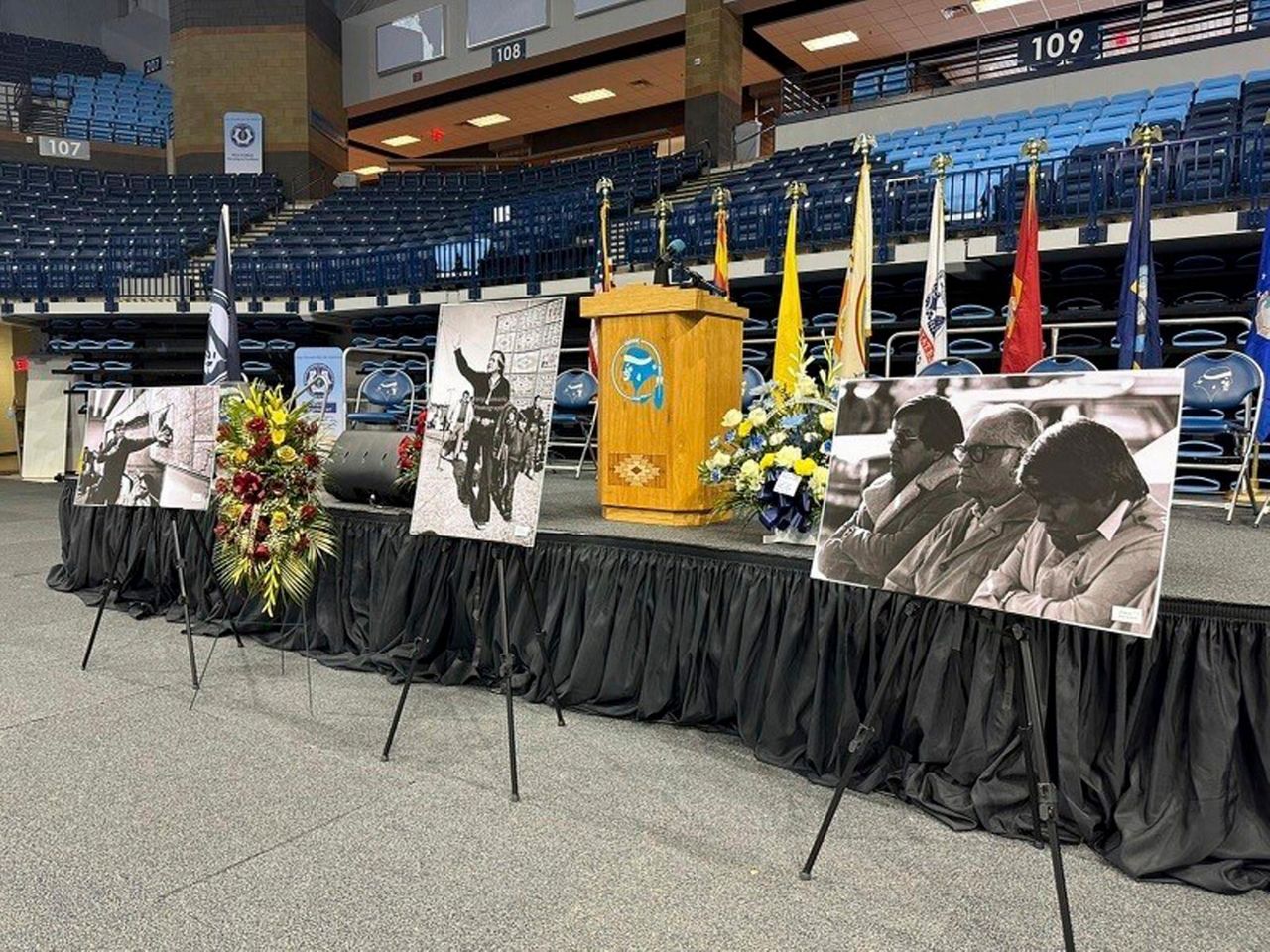 Ex-Navajo president honored in funeral procession, reception