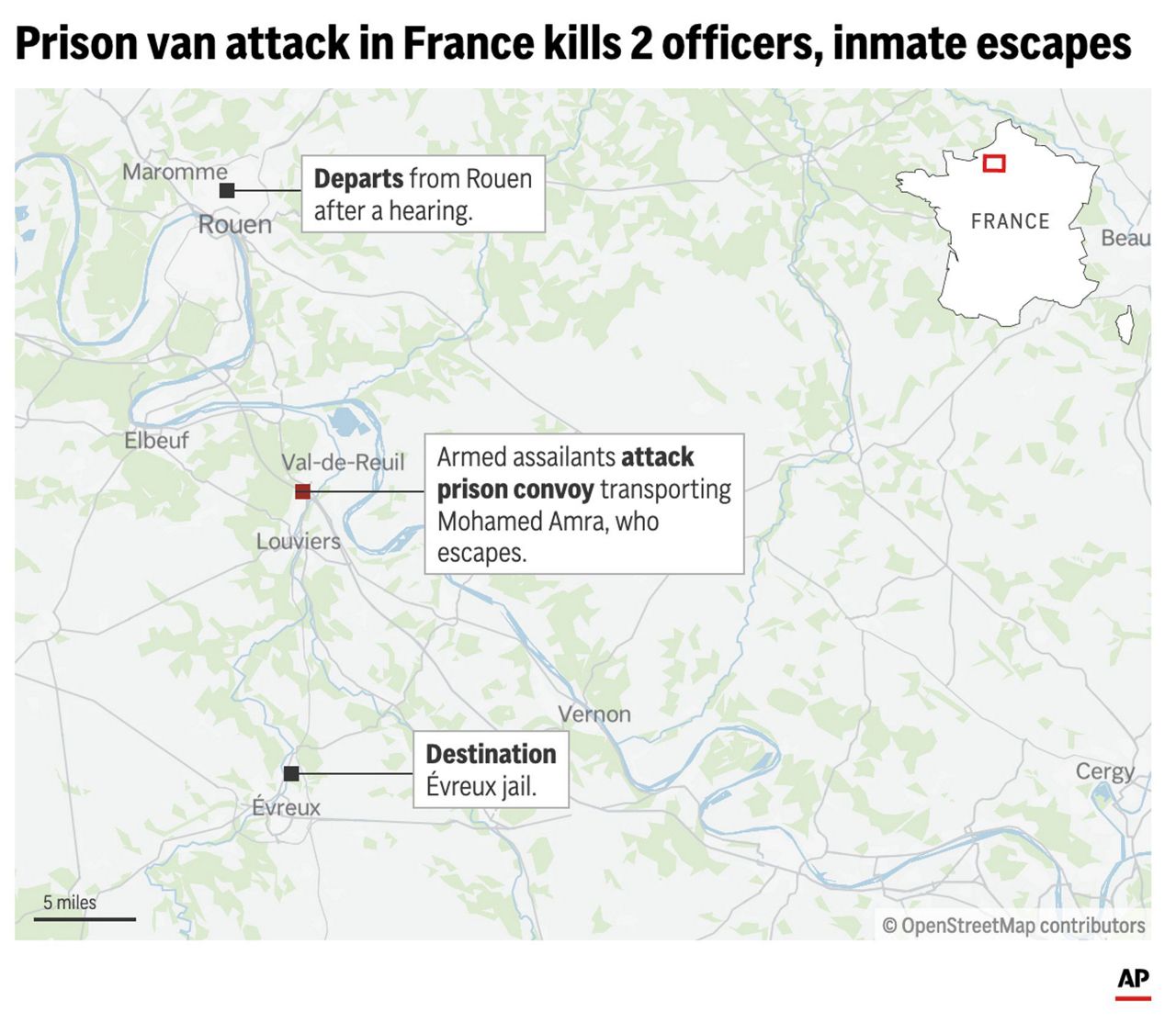 Massive manhunt in France for prison-break gang that gunned down officers