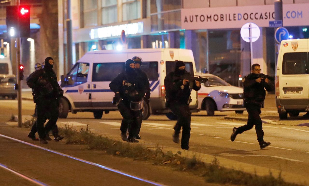 Video captures aftermath of France attack suspect shootout