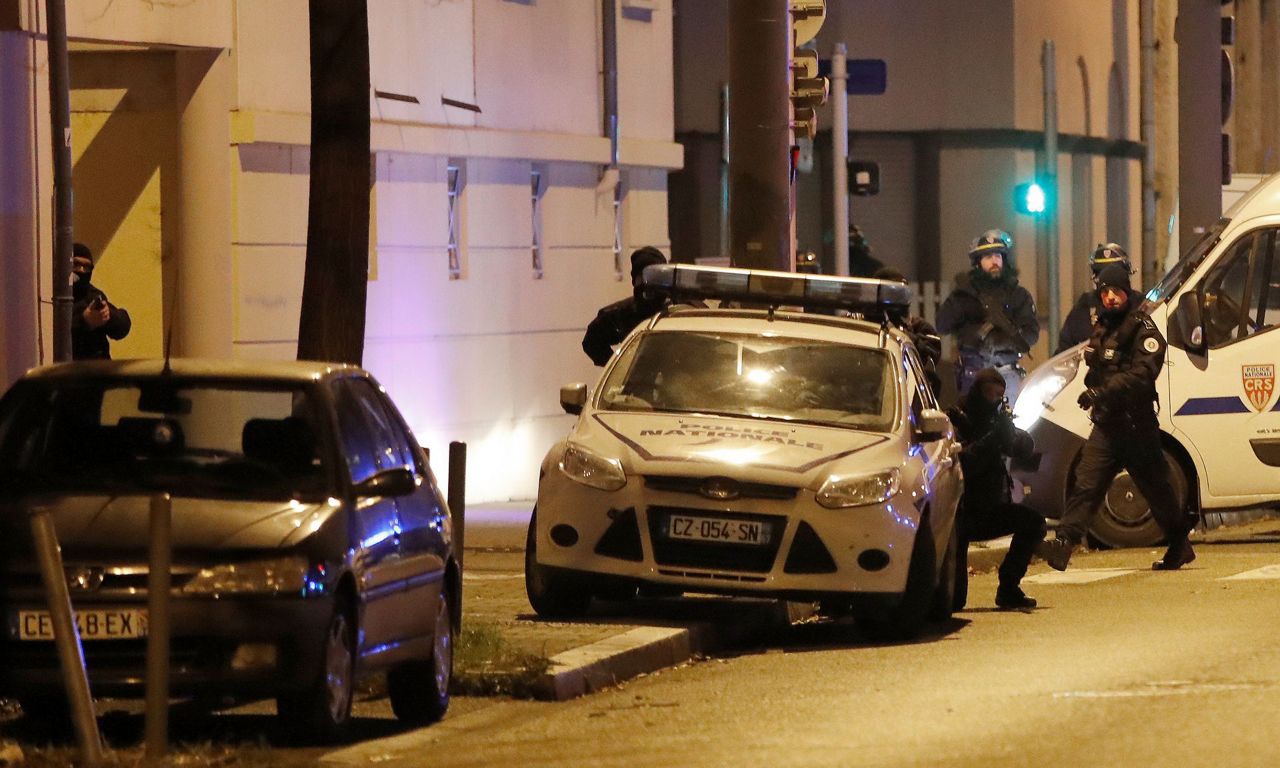 Video captures aftermath of France attack suspect shootout