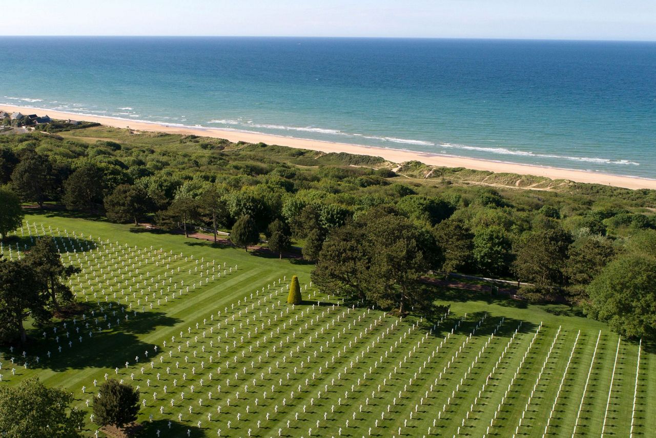 AP PHOTOS: D-Day Normandy sites today captured by drone