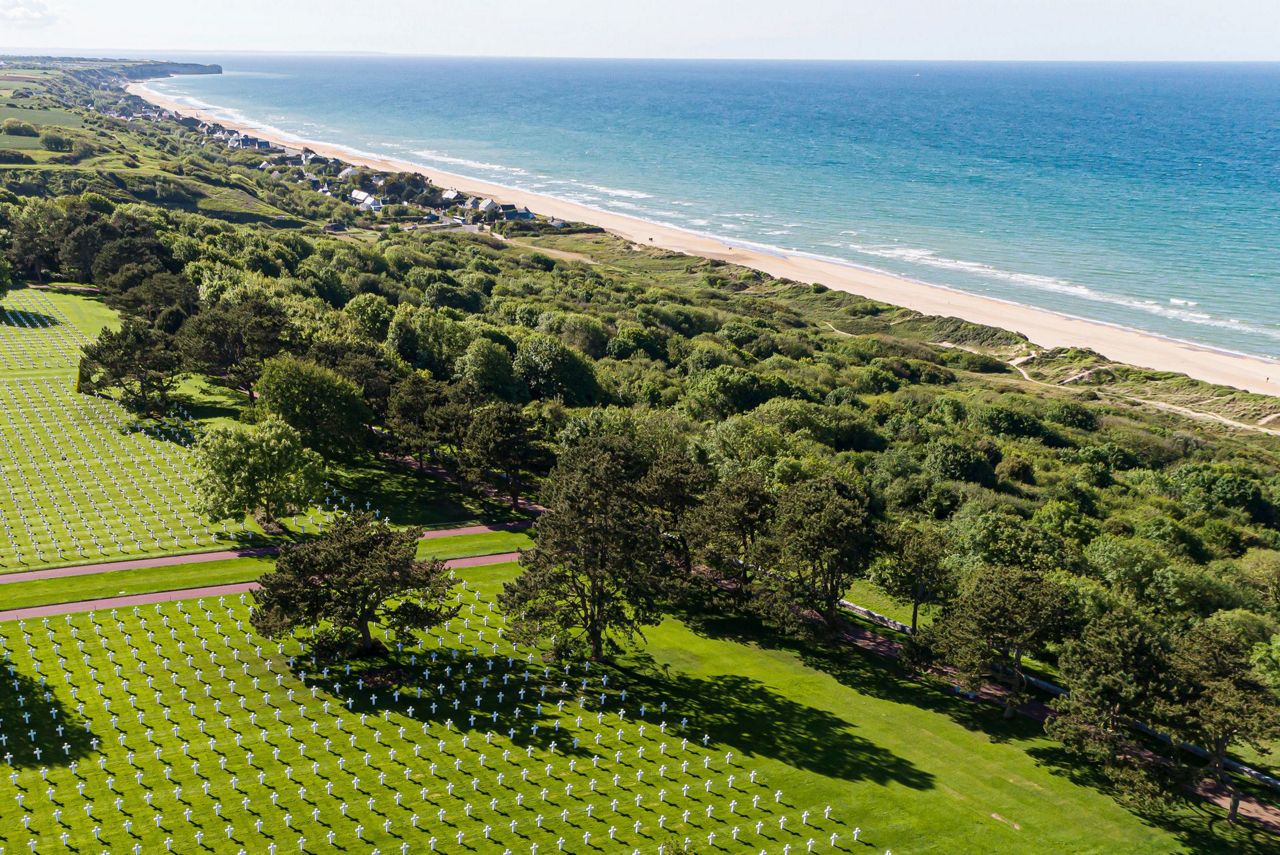 AP PHOTOS: D-Day Normandy sites today captured by drone
