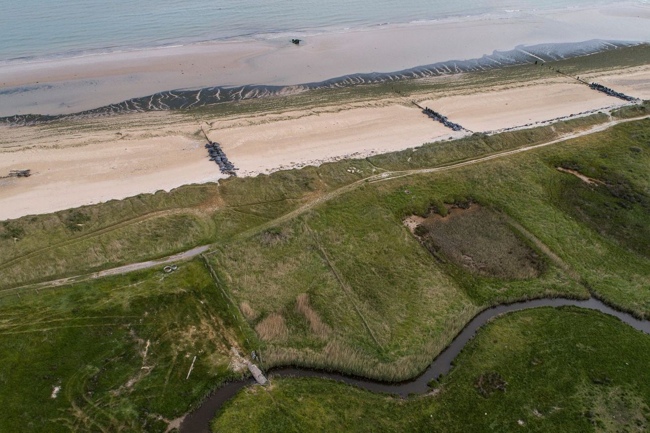 AP PHOTOS: D-Day Normandy sites today captured by drone