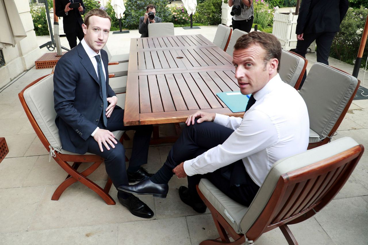 France's Macron takes on Facebook's Zuckerberg in tech push