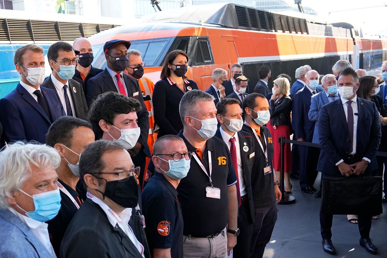 France's Macron unveils model of new, green high-speed train