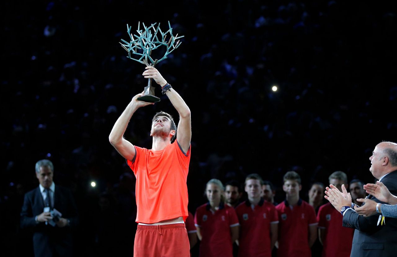 Khachanov stuns Djokovic to win Paris Masters title