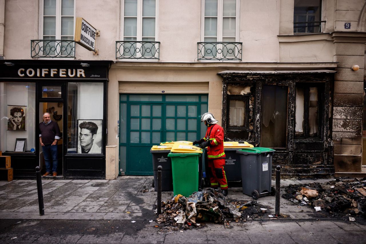 Scattered protests continue as Paris reels from violence