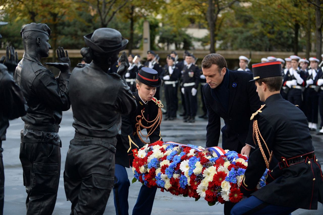 Macron marks Remembrance Day, 101 years since end of WWI