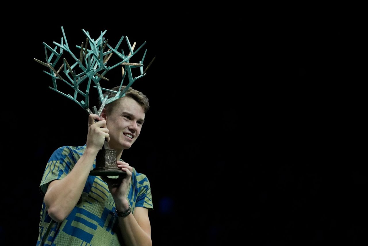 Danish teenager Rune stuns Djokovic to win Paris Masters