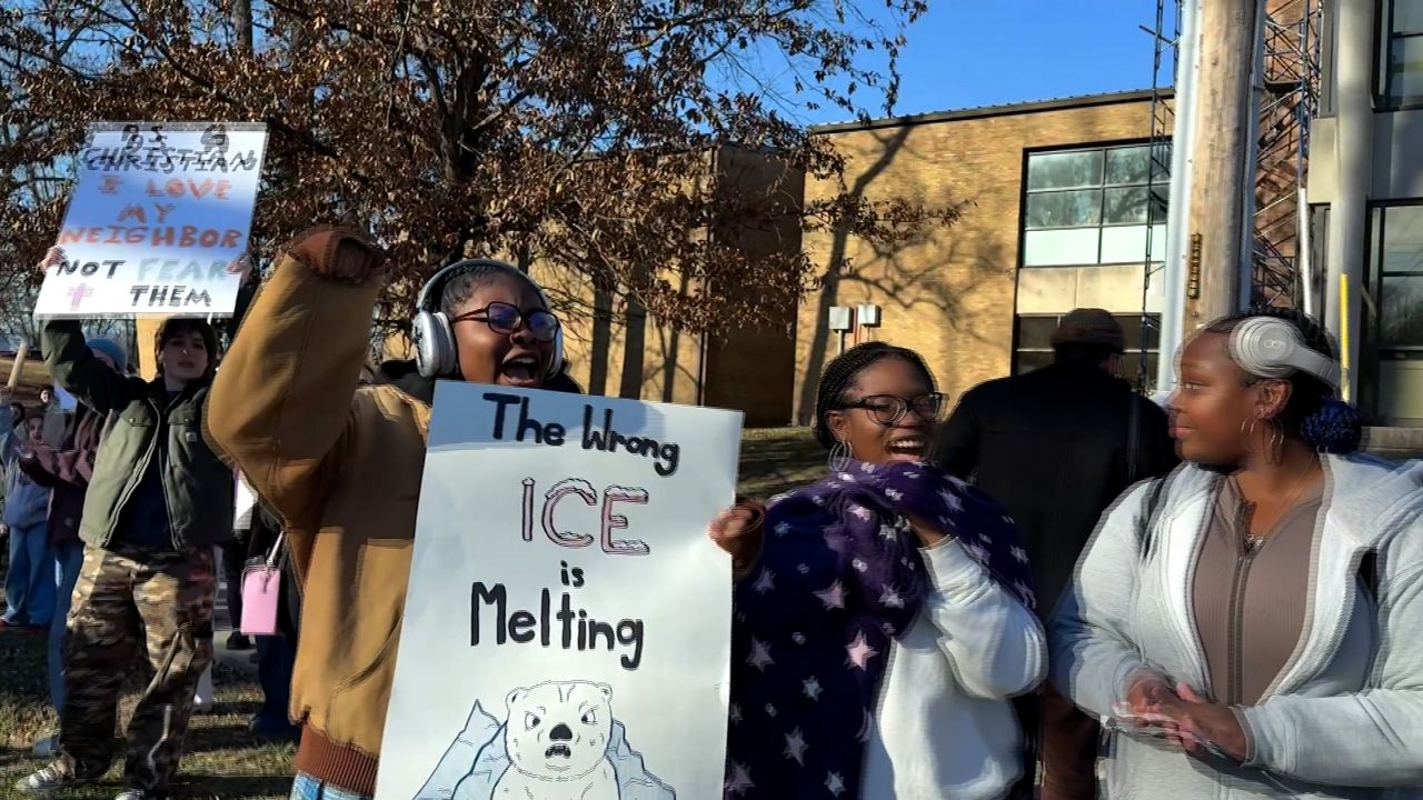 Students speak out during Free America protest