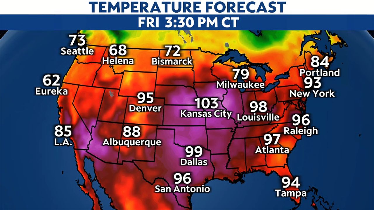 Dangerous heat settles in for parts of the U.S.