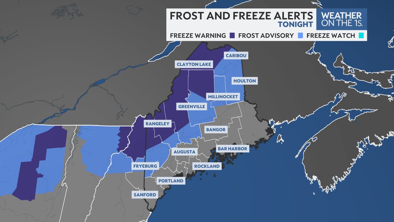Maine Freeze Warning Frost Advisory Drought