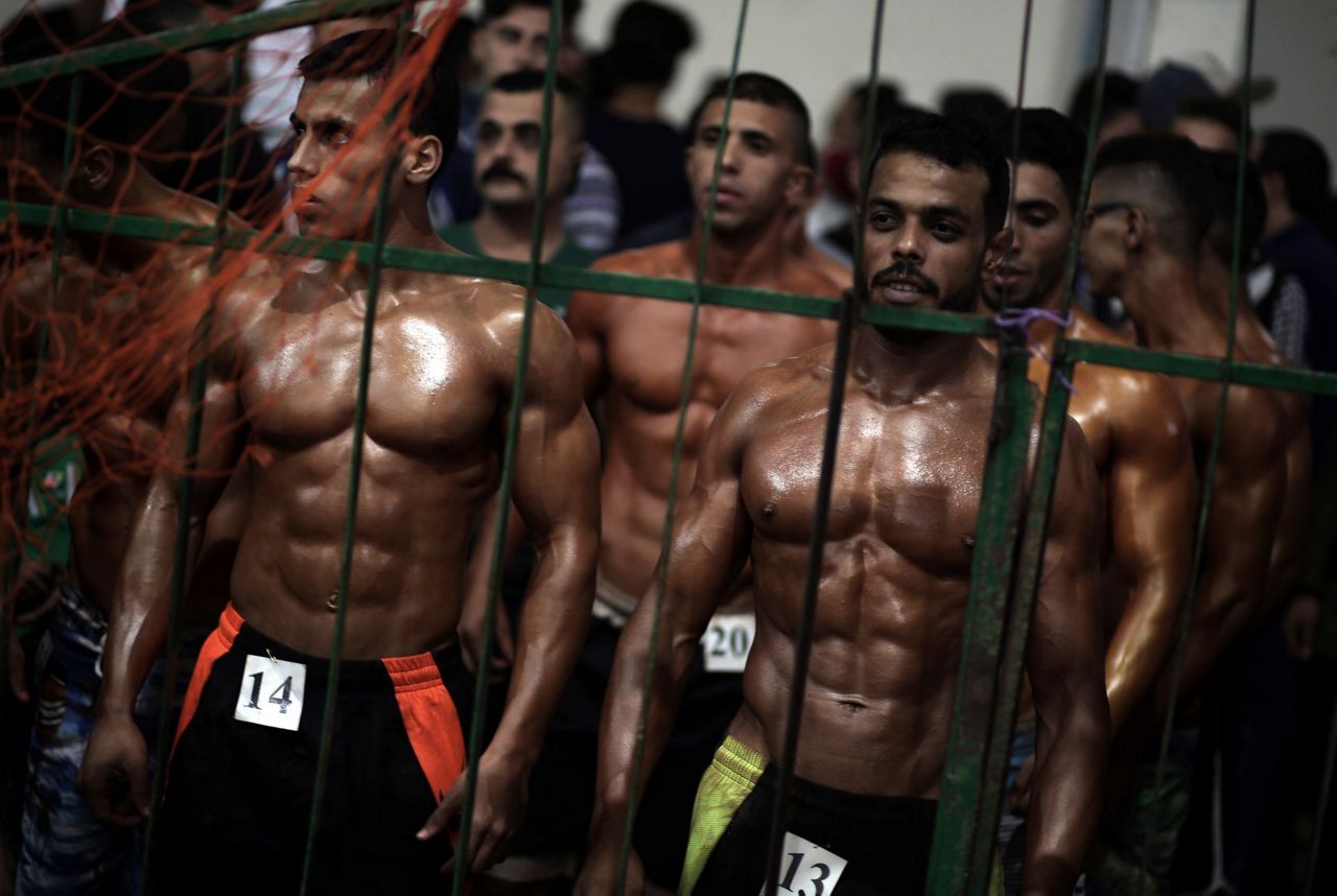AP PHOTOS: In Gaza, bodybuilding competition provides escape