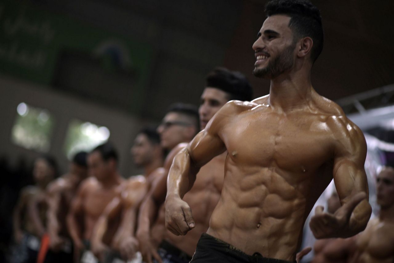 AP PHOTOS: In Gaza, bodybuilding competition provides escape