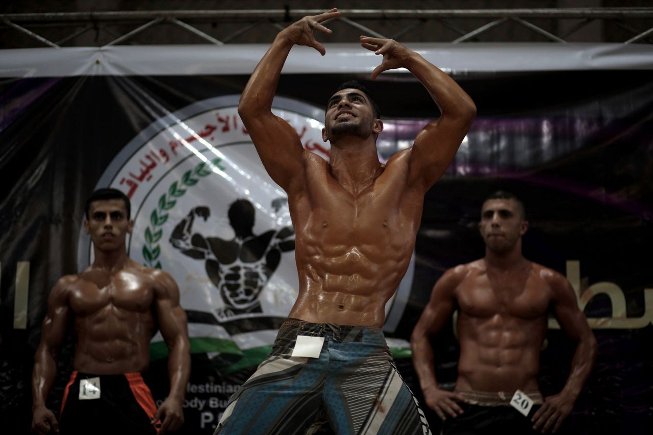 AP PHOTOS: In Gaza, bodybuilding competition provides escape