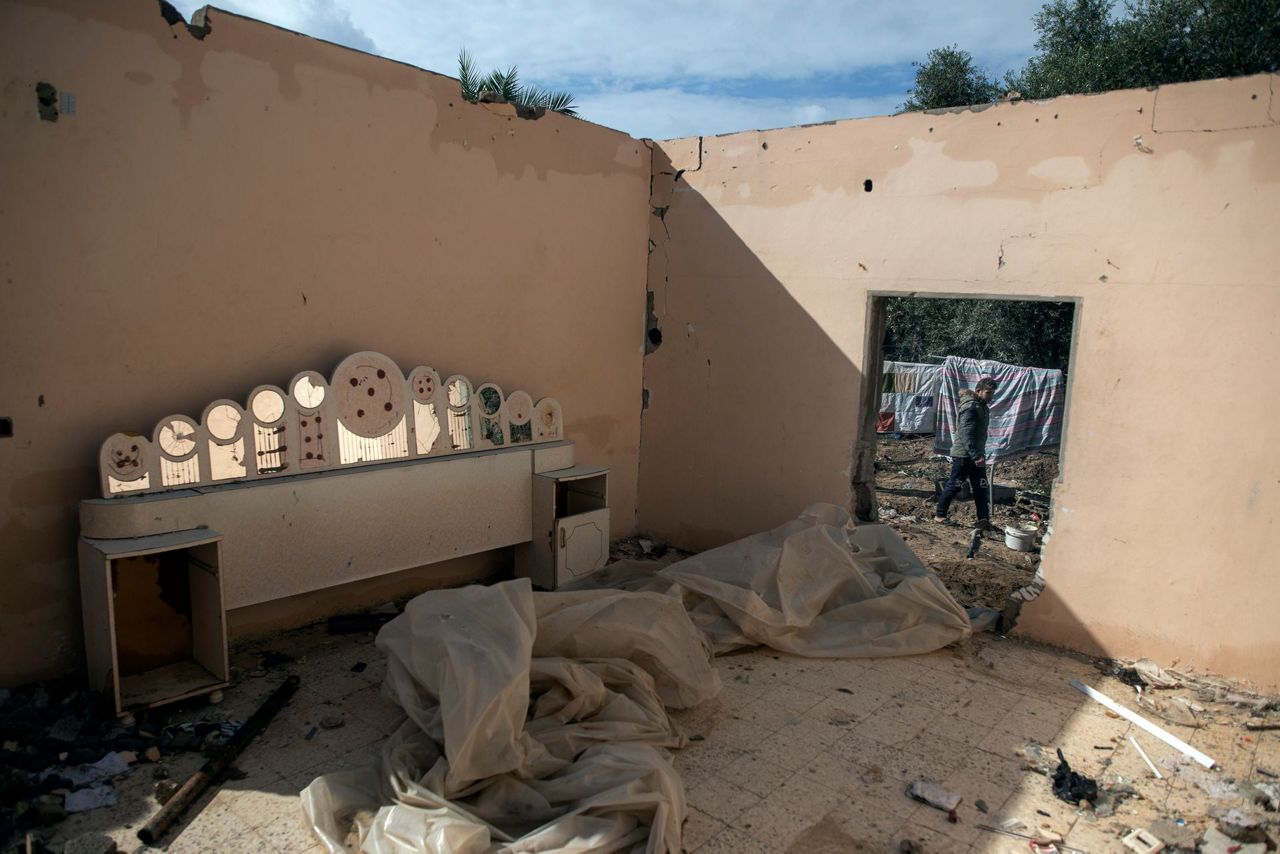 Winter rain floods Gaza homes damaged in last spring's war