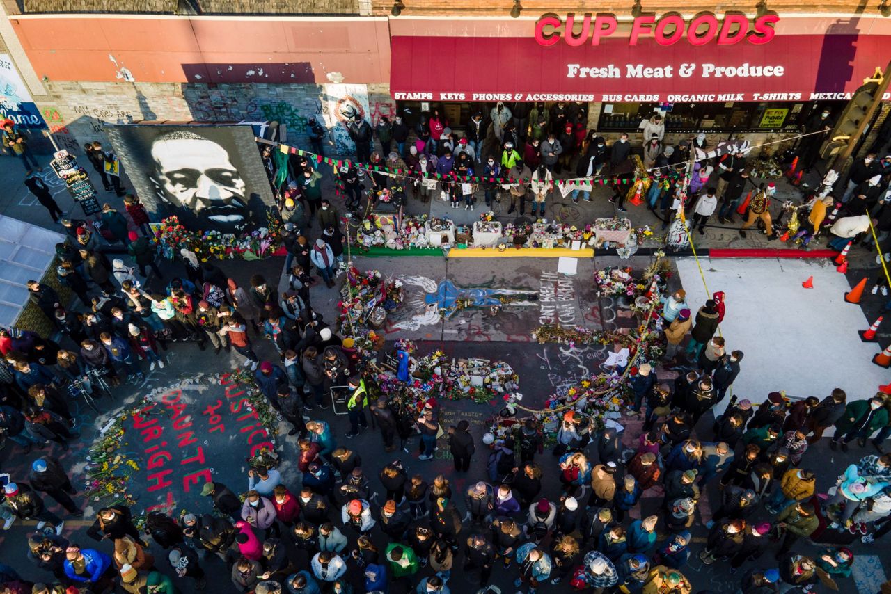 Tears and relief sweep intersection where George Floyd died