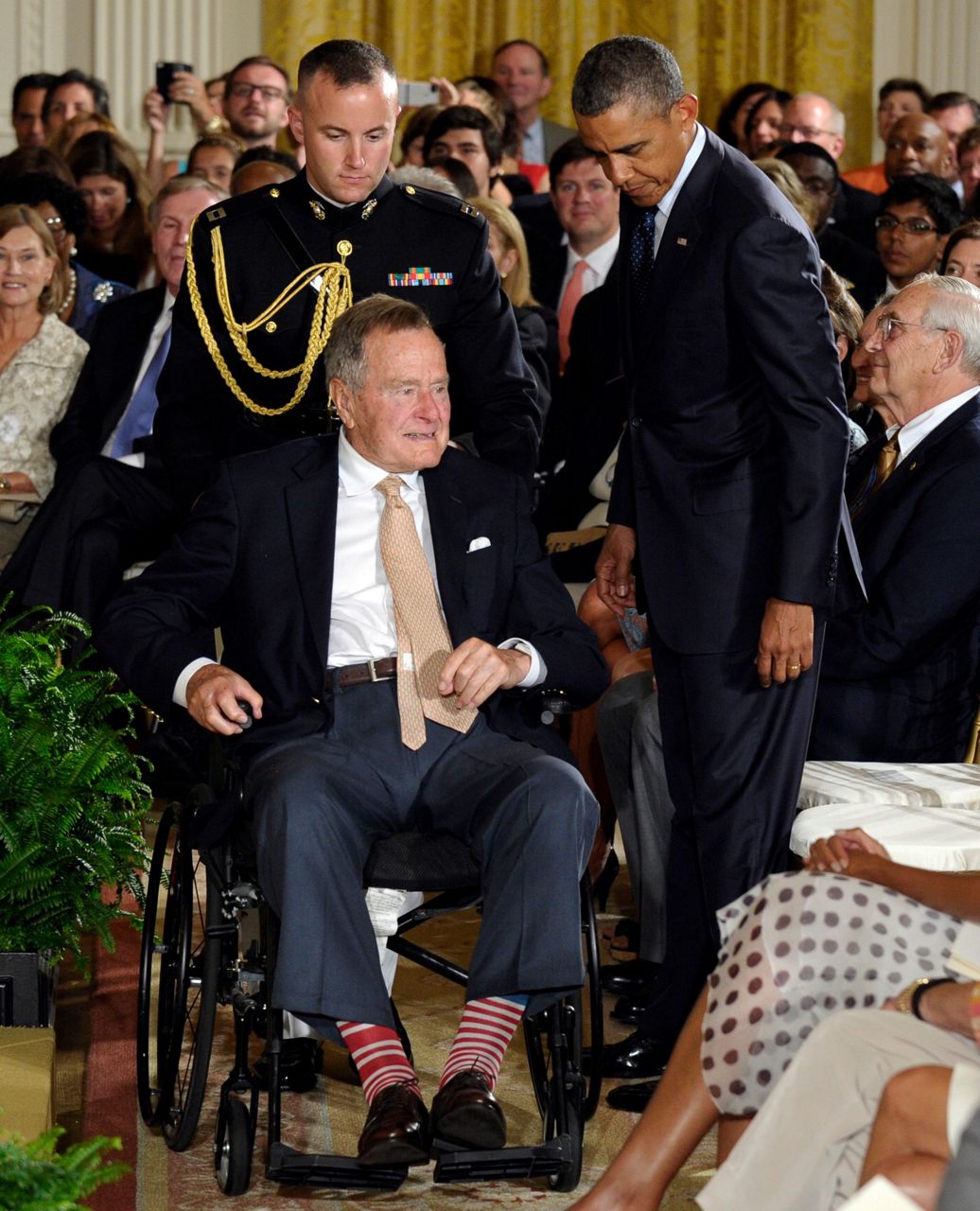 Houston asks residents to honor Bush with colorful socks