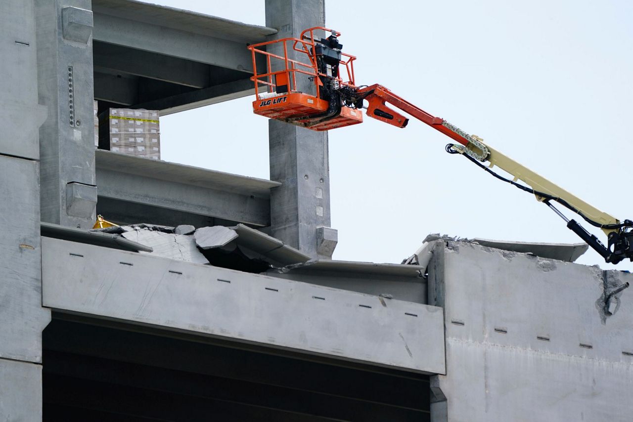 Officials: Parking deck in Atlanta experiences 2nd collapse