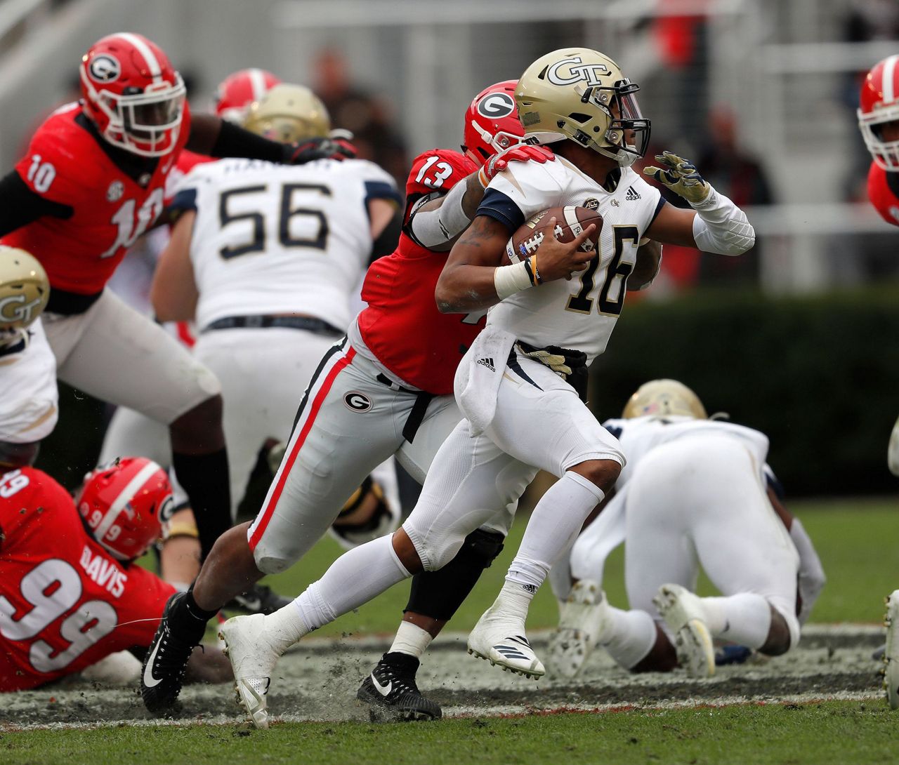 Georgia routs Ga Tech 45-21, Alabama up next for SEC title