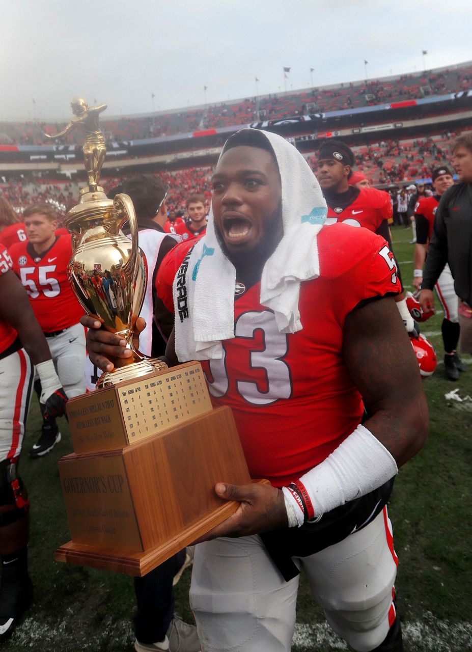 Georgia routs Ga Tech 45-21, Alabama up next for SEC title