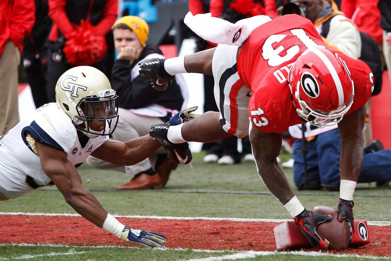 Georgia routs Ga Tech 45-21, Alabama up next for SEC title