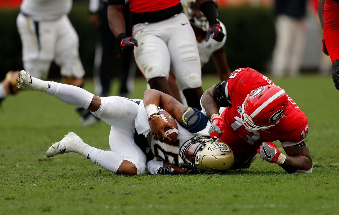 Georgia routs Ga Tech 45-21, Alabama up next for SEC title