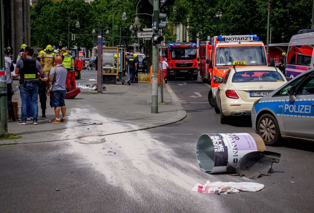 Vehicle drives into pedestrians in Berlin, injuries reported
