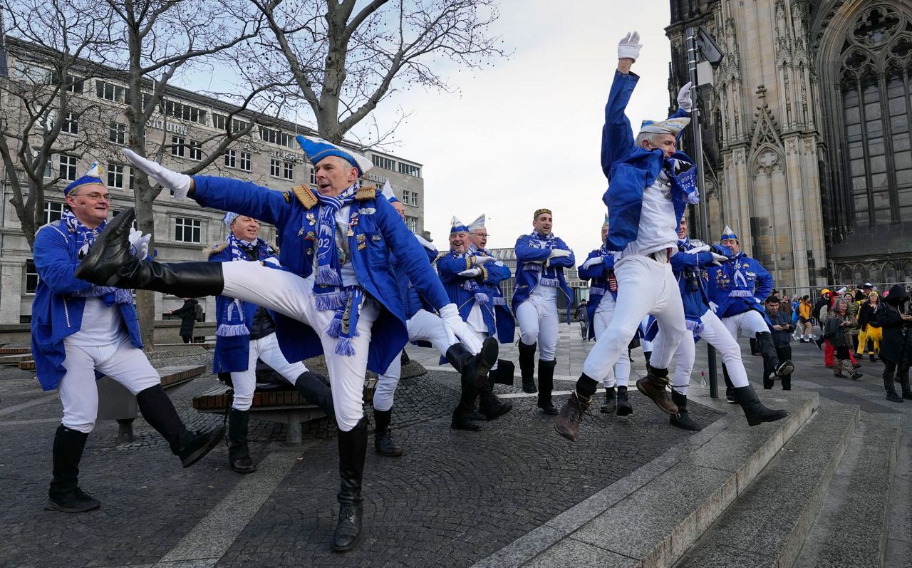 Revelers celebrate street Carnival across German Rhineland